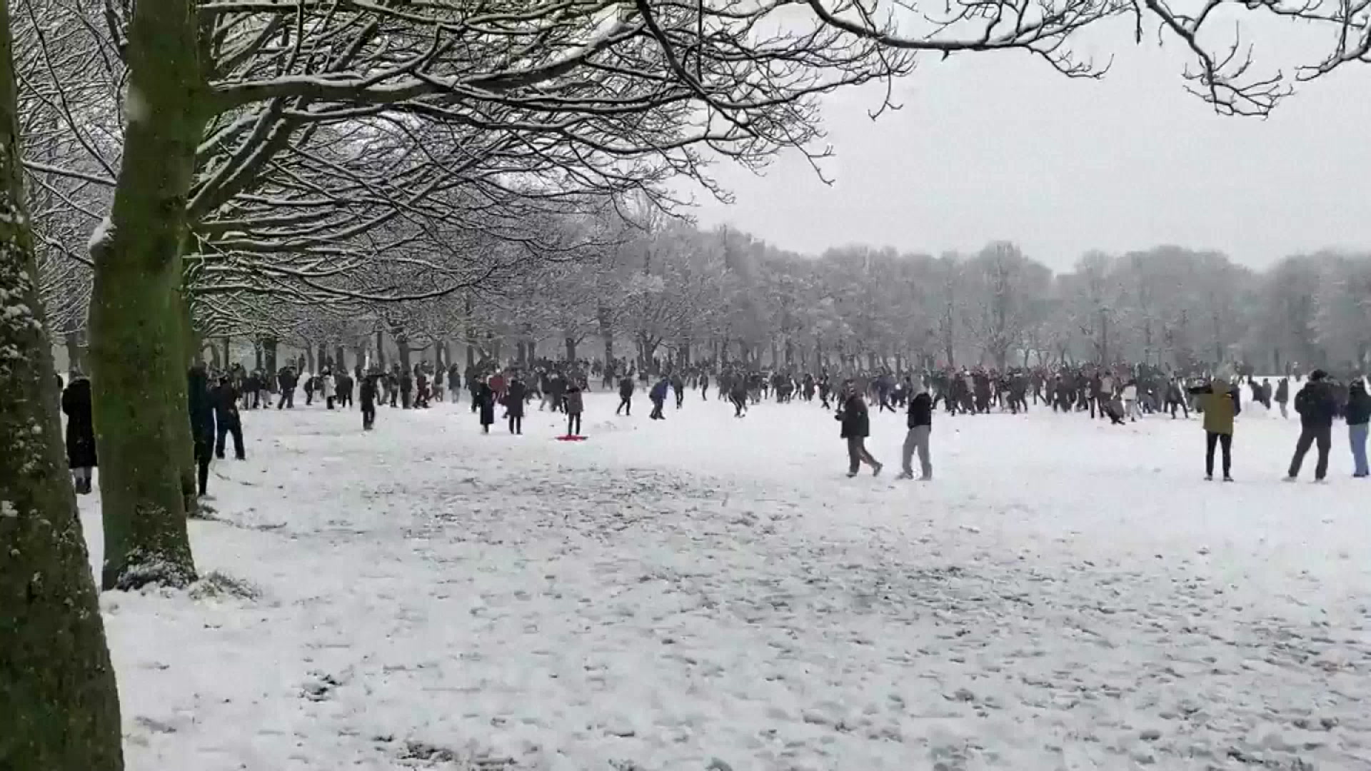 Despite restrictions: Huge snowball fights breaks out in Leeds amid ...