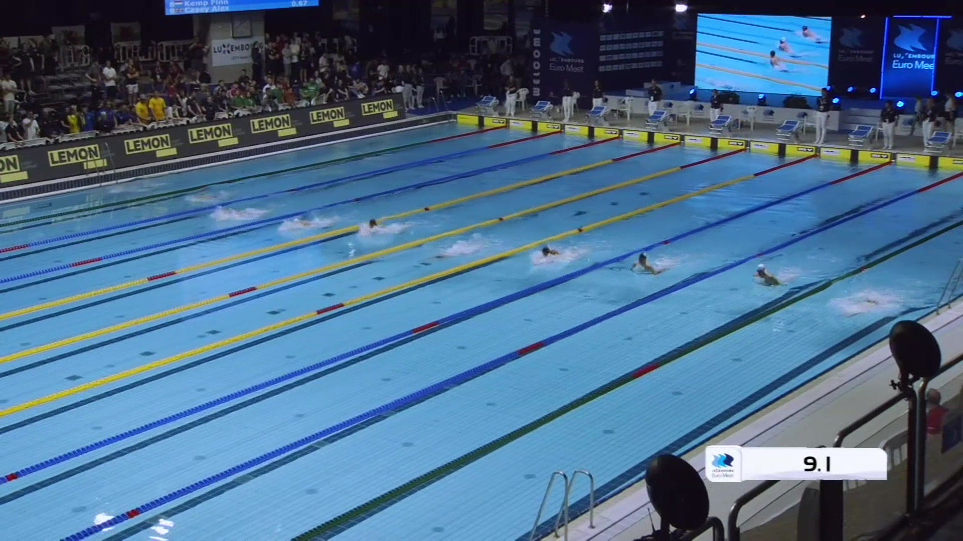Euromeet: 5. Plaz fir de Max Mannes iwwer 200 Meter Crawl - RTL Lëtzebuerg